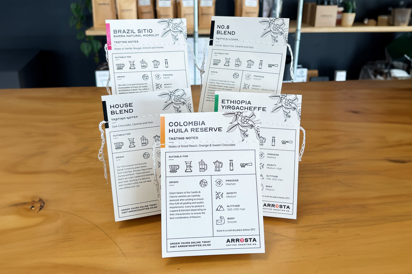 Coffee Bean Sampler Pack - 5x100g – Arrosta Coffee Roasting Co.