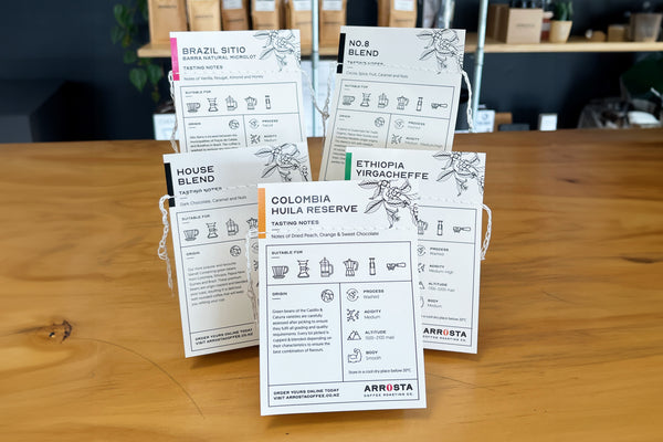 Coffee Bean Sampler Pack - 5x100g – Arrosta Coffee Roasting Co.